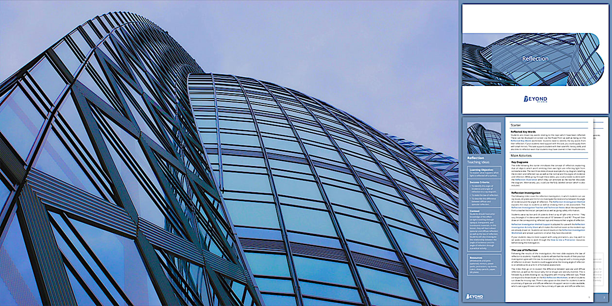 KS3 Waves: Reflection Lesson Pack (teacher made) - Twinkl
