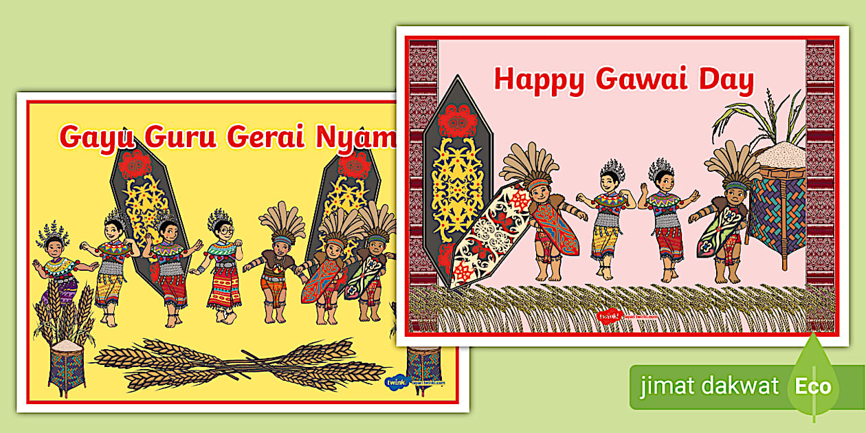 Poster Gawai Dayak - Hari Gawai Wishes (teacher made)