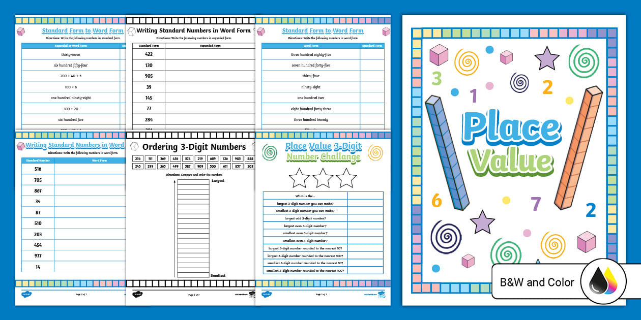 Third Grade 3-Digit Place Value Activity Booklet - Twinkl