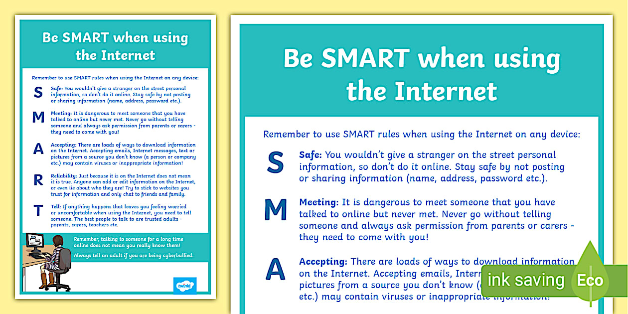 Safer Internet Day Poster | SMART Poster | SMART Rules ICT