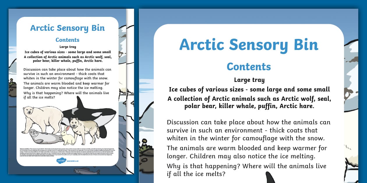 Arctic Sensory Bin | Twinkl (teacher made) - Twinkl
