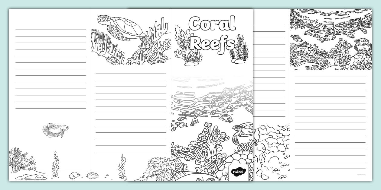 Coral Reefs Leaflet Template (teacher made) - Twinkl