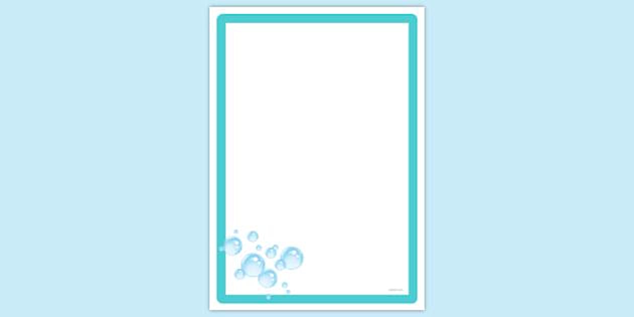 Bubbles Page Border | Page Borders | Twinkl (teacher made)