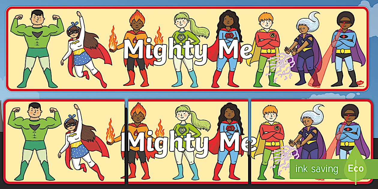 Mighty Me Display Banner (teacher made) - Twinkl