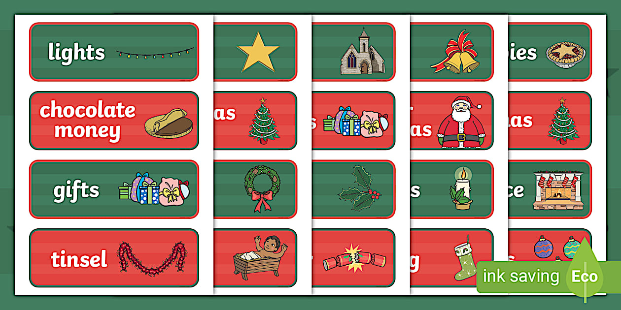 Australia Christmas Topic Word Cards (teacher made) - Twinkl