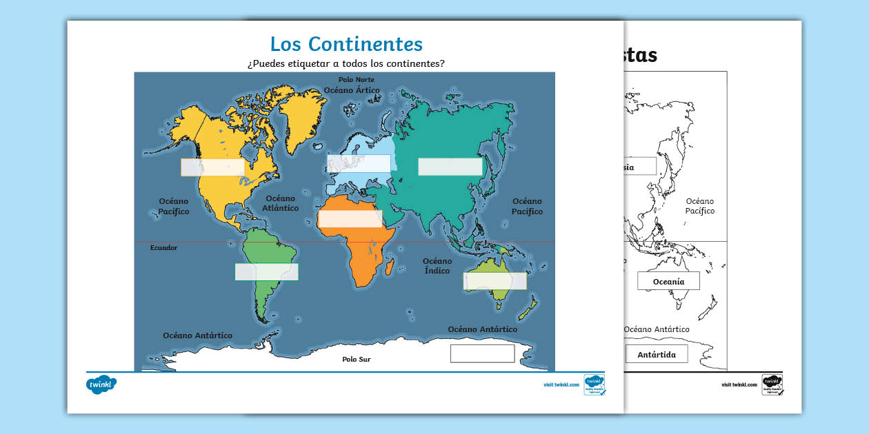 Ficha de actividad: Los continentes