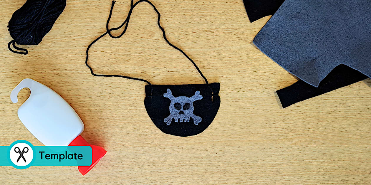 Skull and Crossbones DIY Pirate Eye Patch | Pirate Crafts