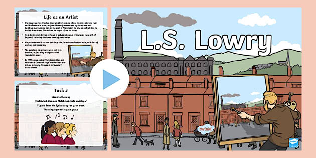 LS Lowry PowerPoint | Key Facts about LS Lowry - Twinkl