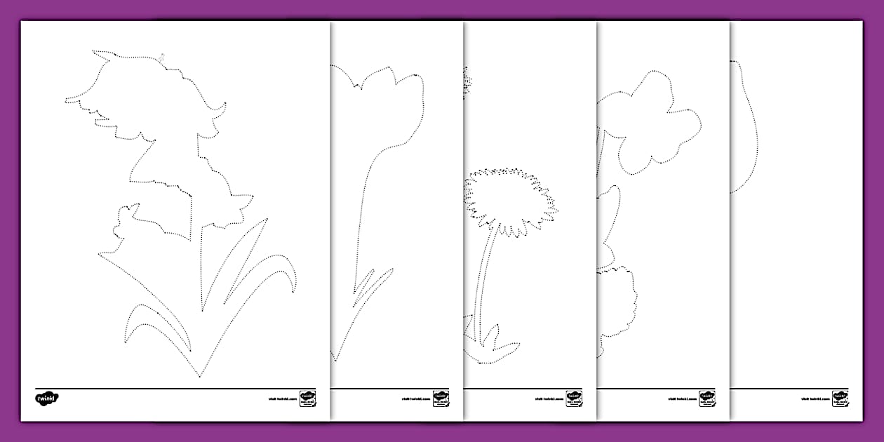 Spring Flowers Worksheet | Art Resource | Twinkl USA