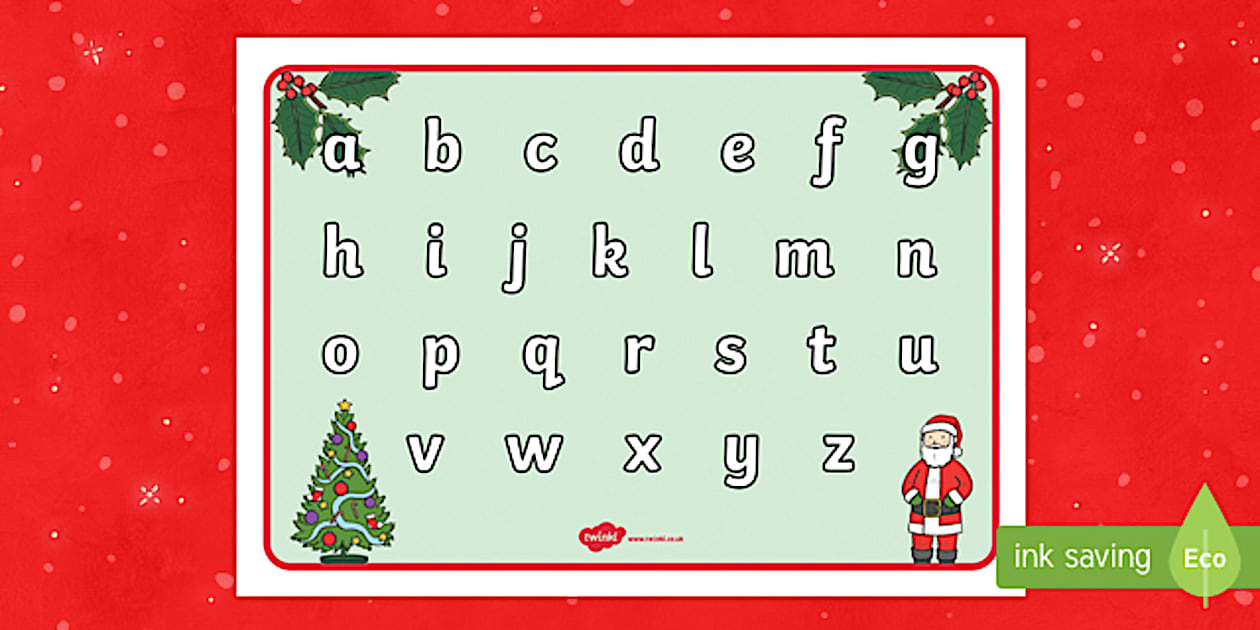 Christmas Themed Alphabet Mat - ESL Christmas Alphabet Resources