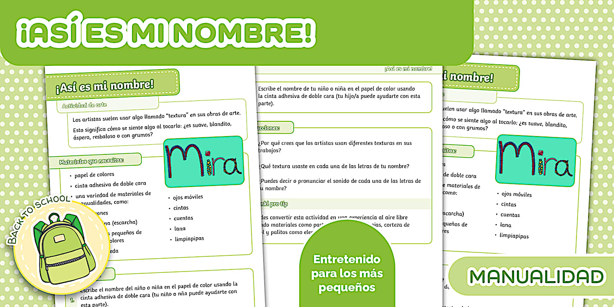 Actividad de arte: ¡Así mi nombre!