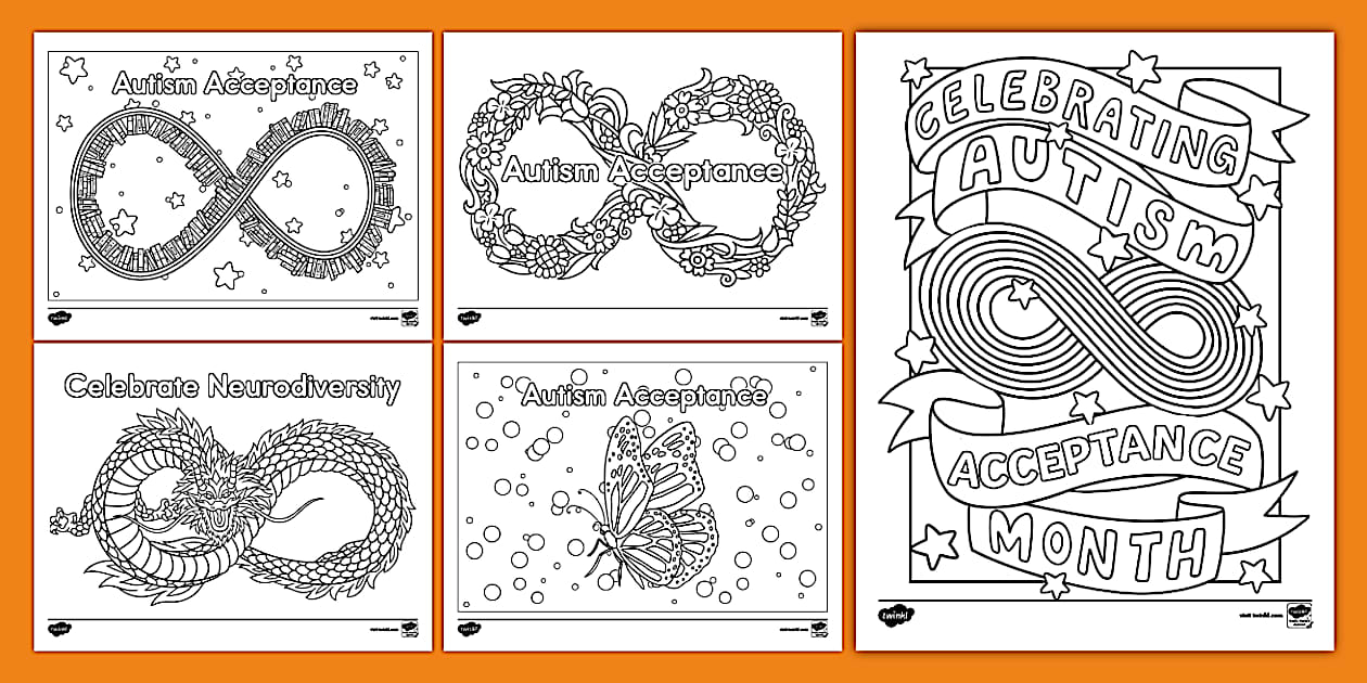 Autism Acceptance Month Coloring Pages (teacher made)
