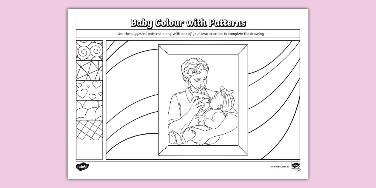 Baby Colour With Patterns Activity - Twinkl Colouring