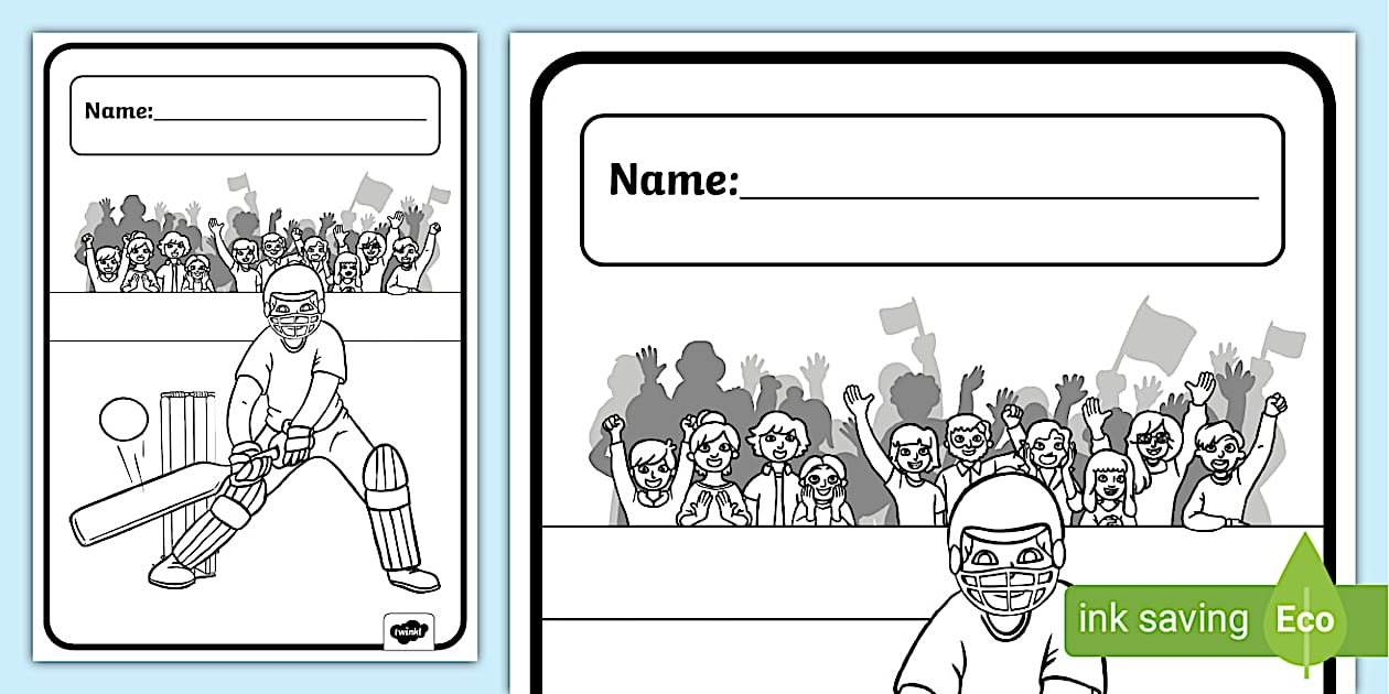 Cricket Colouring Book Cover| Twinkl Resources| Cricket