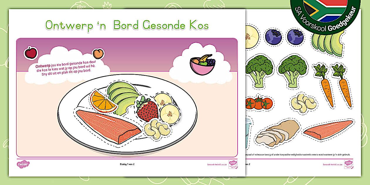 Gesonde Leefwyse: Ontwerp 'n Gesonde Bord Kos - Twinkl