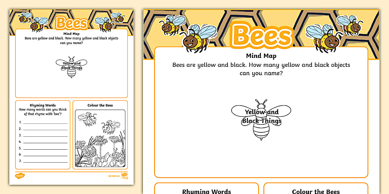 Bees Boredom Buster - Minibeasts Activity - KS1 - Twinkl