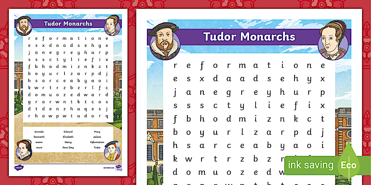 Tudor Monarchs Word Search (teacher made) - Twinkl