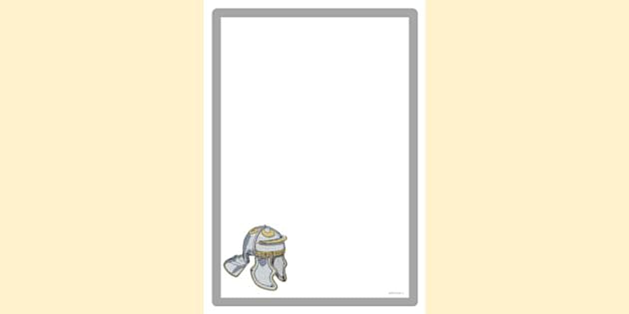 Simple Blank Helmet Dress Up Knight | Page Borders | Twinkl