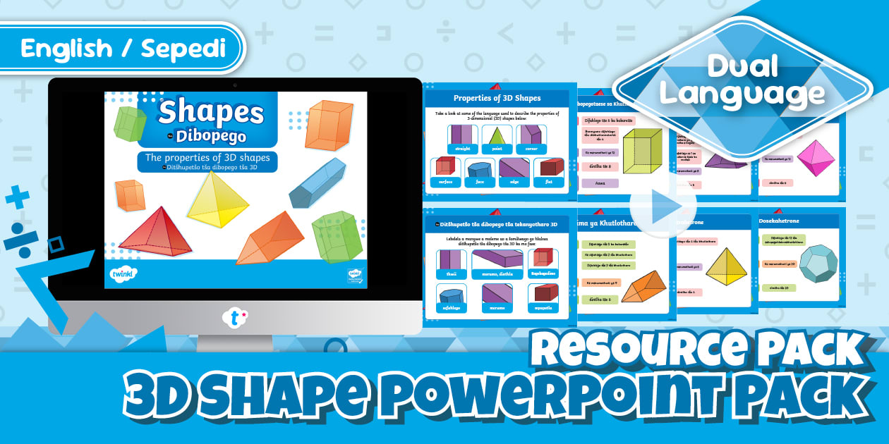 Grade 4 - Maths - 3D Shape Resource Pack – Sepedi/Eng