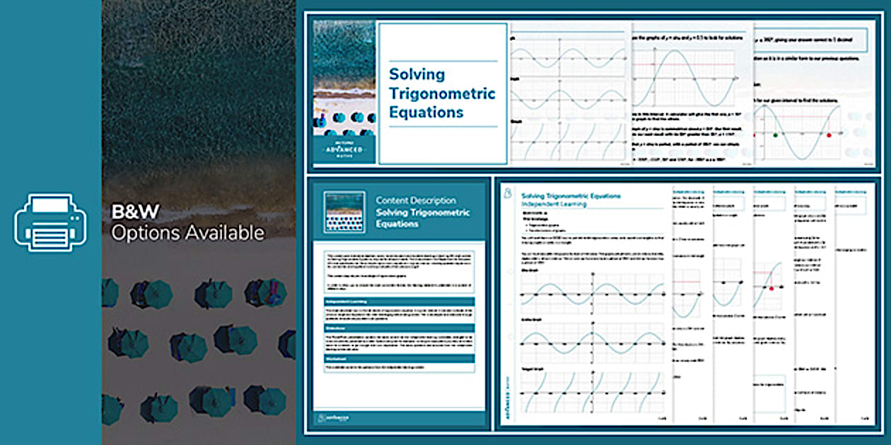 👉 Solving Trigonometric Equations (teacher made) - Twinkl