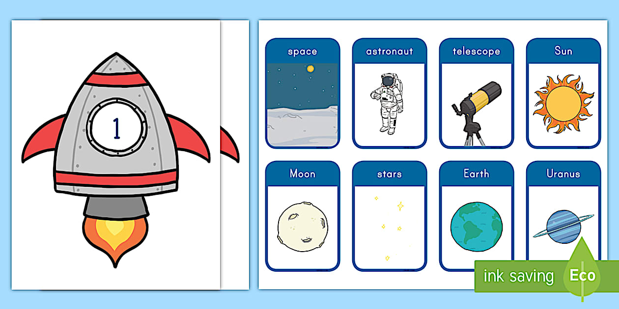 Space Syllables Sorting Worksheet - Twinkl