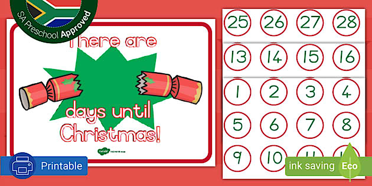 Christmas Countdown Cracker Poster (teacher made) - Twinkl