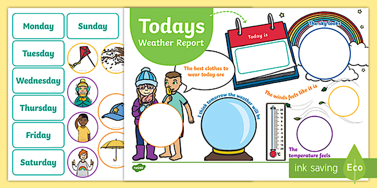 Recording Weather with Symbols Worksheets - Twinkl