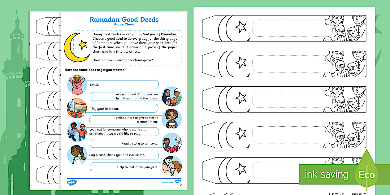Ramadan Decorations Paper Chain Activity - Twinkl