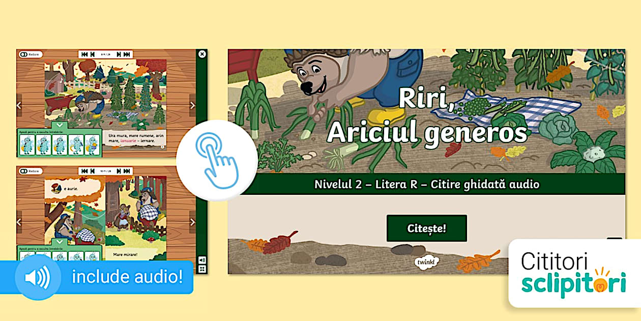 Riri, ariciul generos – Citire după imagini și întrebări