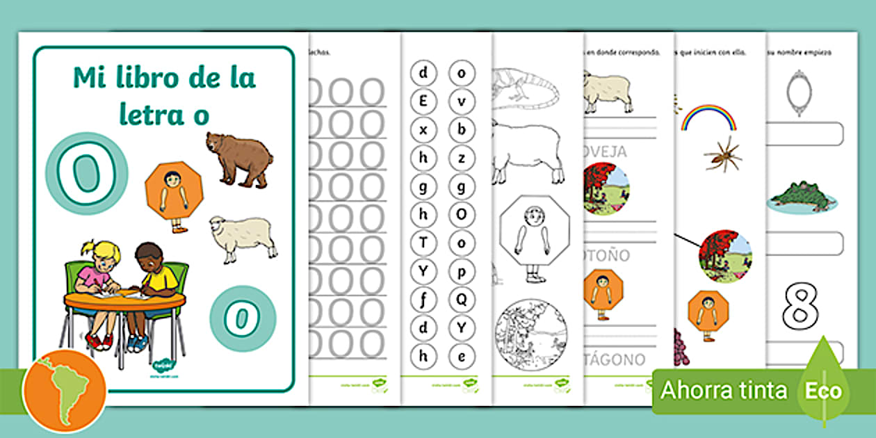 Mi libro de la letra o- Guía de trabajo - Twinkl