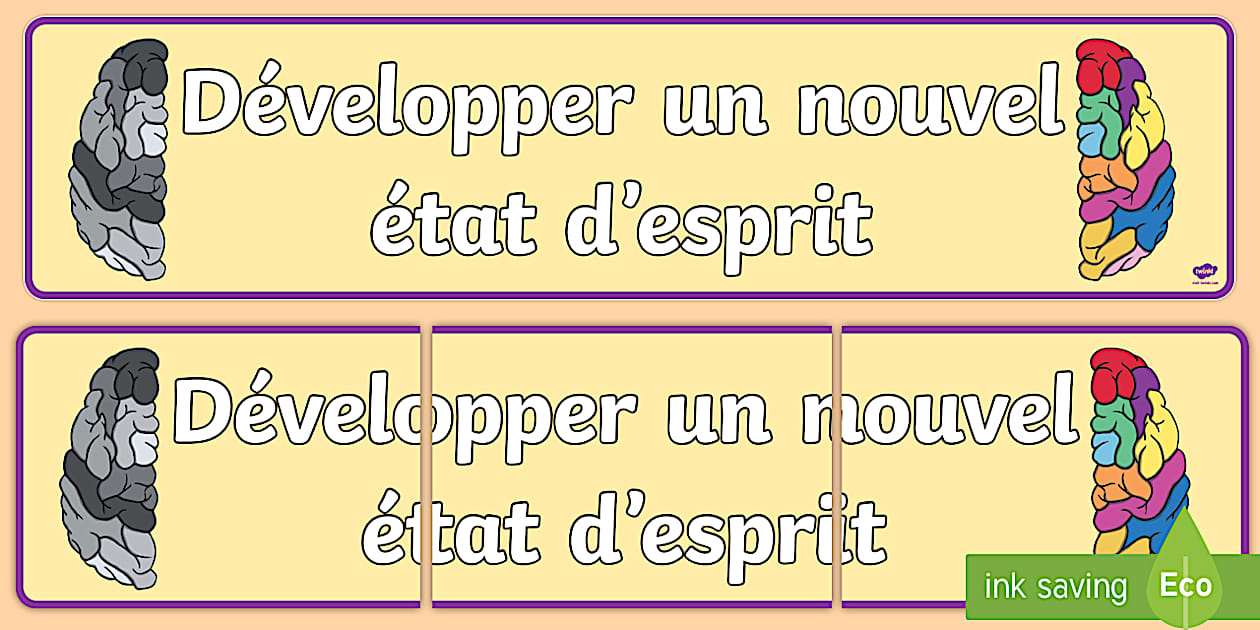 Banderole d'affichage : Développer un nouvel état d'esprit