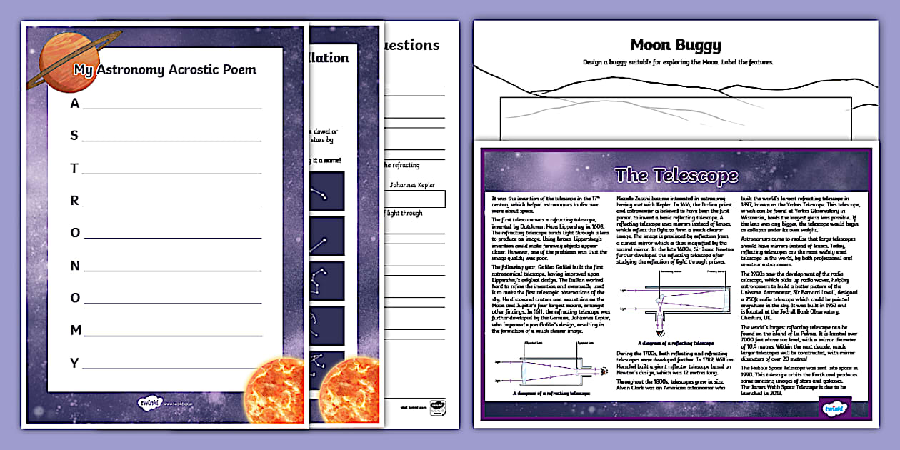 Astronomy Day Astronomy Activity Pack | Year 5-6 | Twinkl NZ