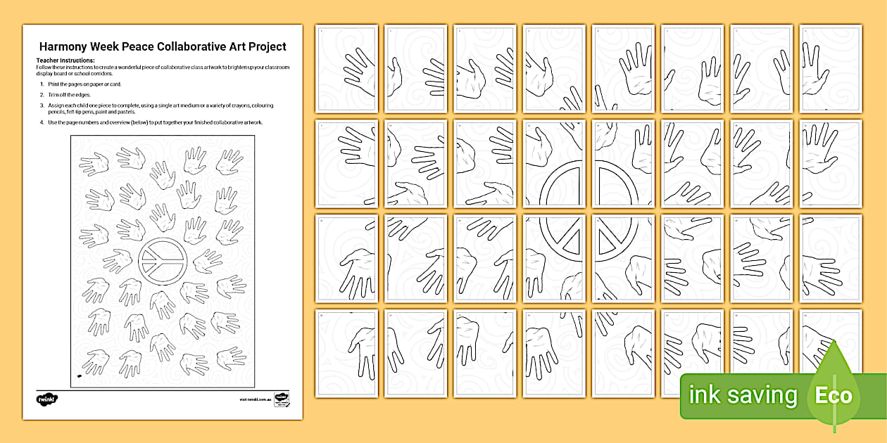 Harmony Week Peace Collaborative Art Project (teacher made)