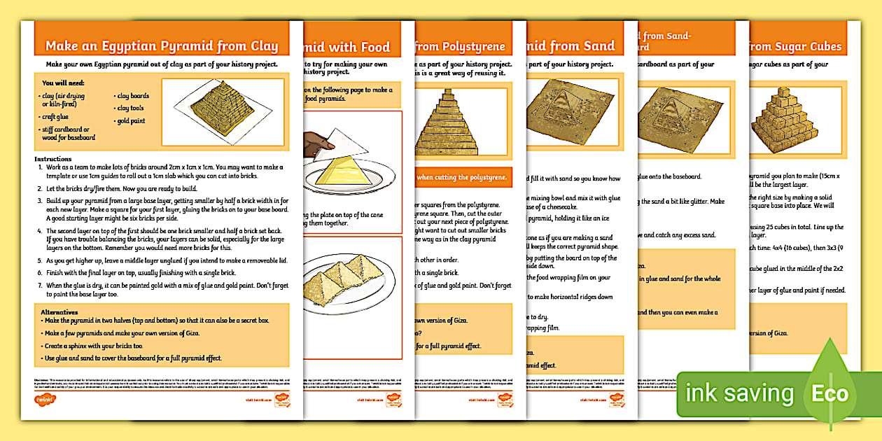 KS2 Pyramid STEM Activity Craft Instructions Resource Pack