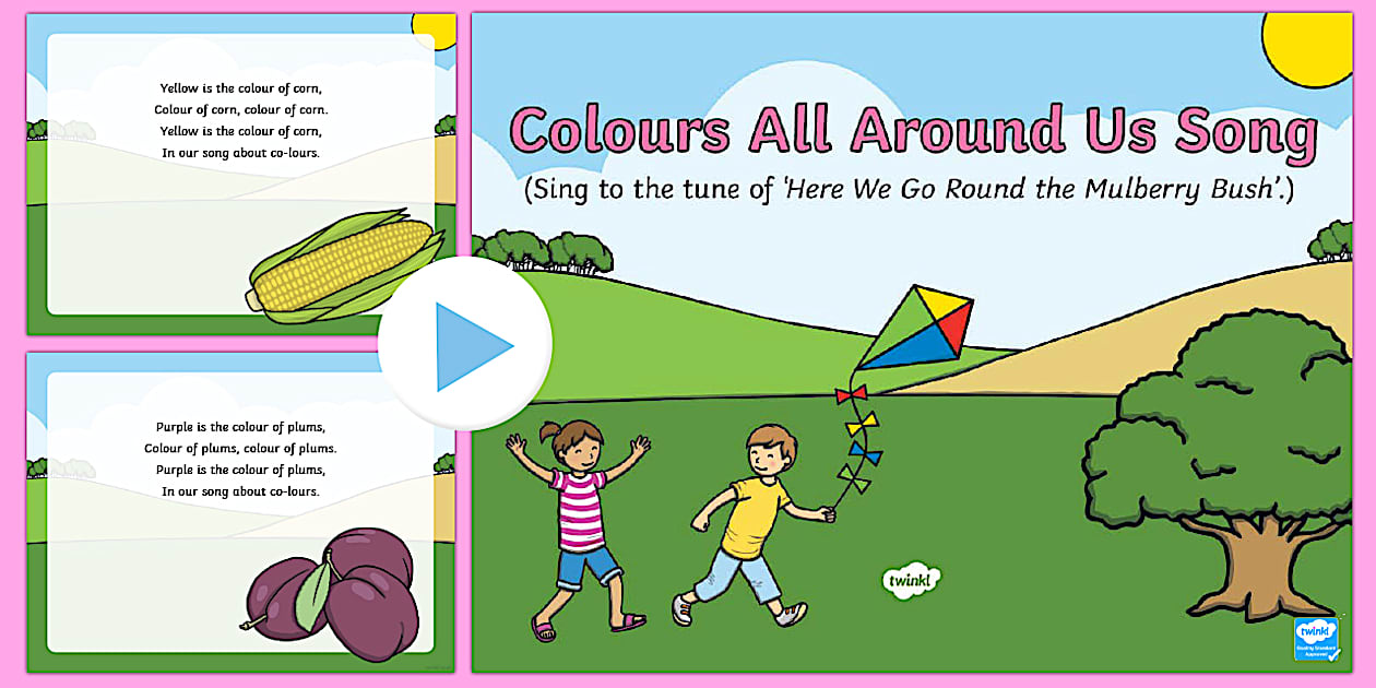 Colours All Around Us Song PowerPoint (teacher made)