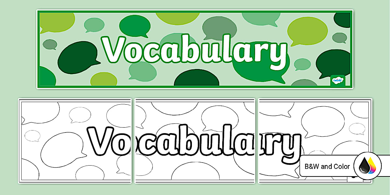 Vocabulary Display Banner | ELA Resources | Twinkl USA