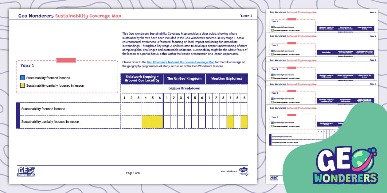 Geo Wonderers Sustainability Coverage Map