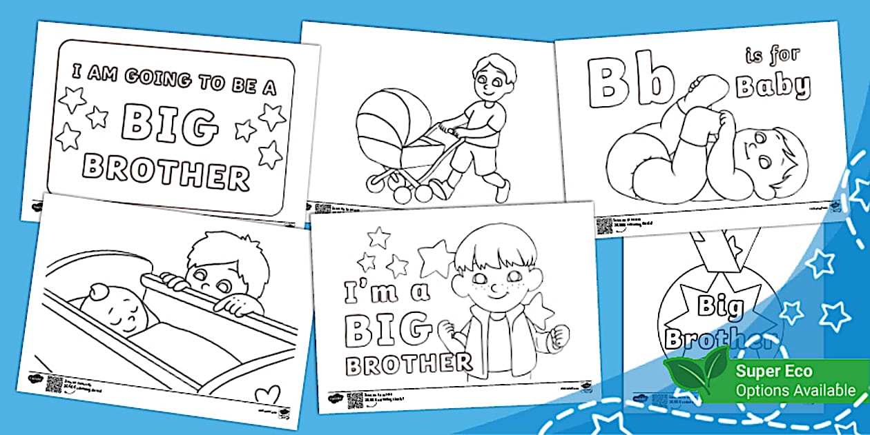 FREE! - Becoming A Big Brother Colouring Pack - Twinkl