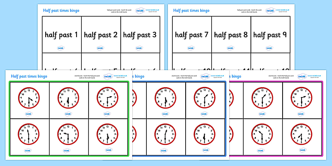 Half Past Time Bingo (teacher made) - Twinkl