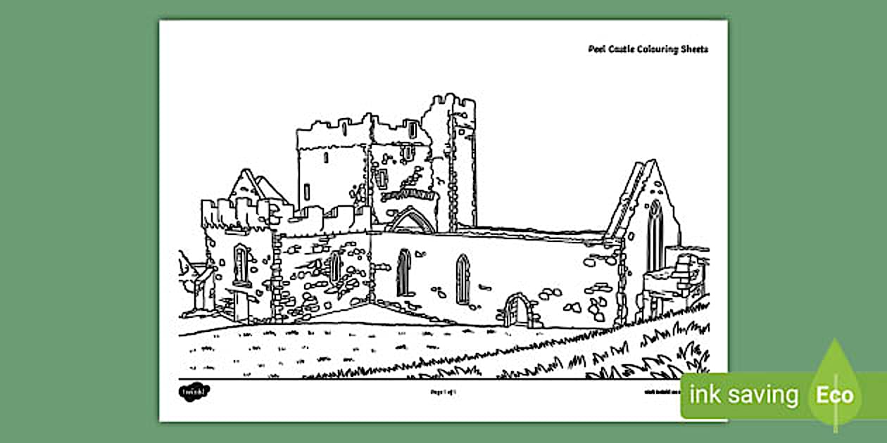 Peel Castle Colouring Sheets (teacher made) - Twinkl