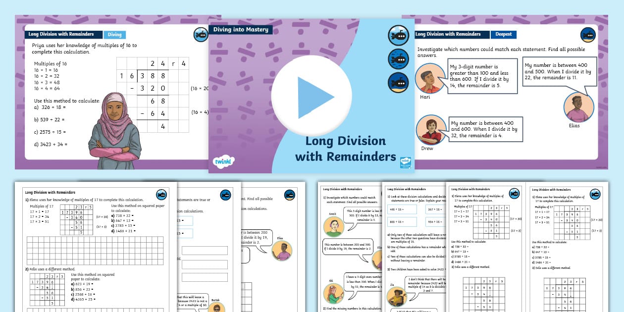 👉 Y6 Step 12 Long Division with Remainders Teaching Pack