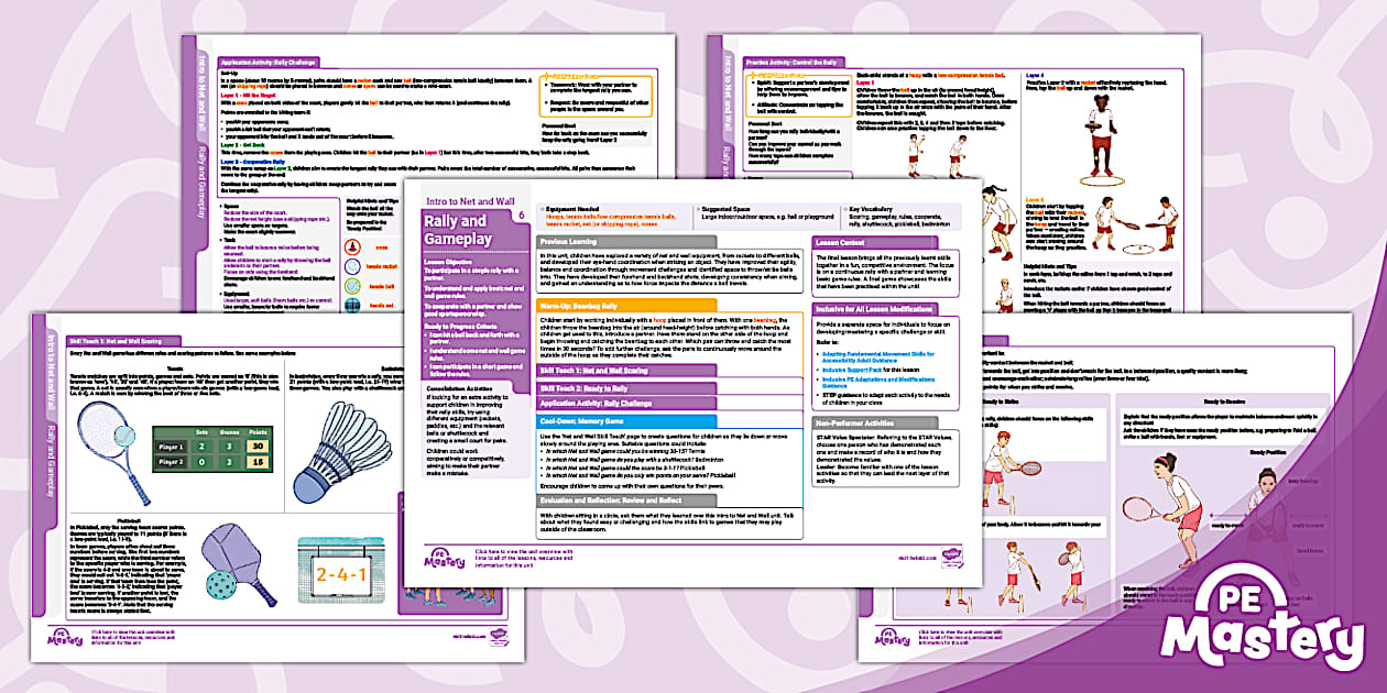 LKS2 Intro to Net and Wall Lesson 6 - Rally and Gameplay