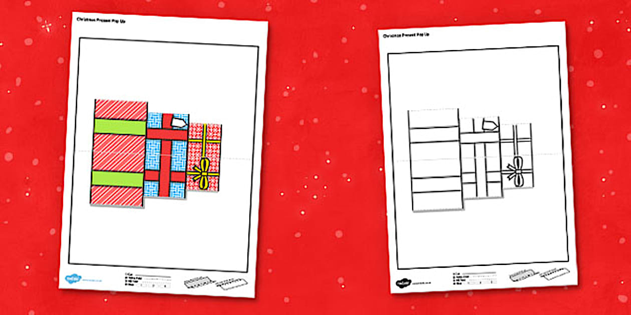Christmas Present Pop Up Card | Primary Teaching Resources