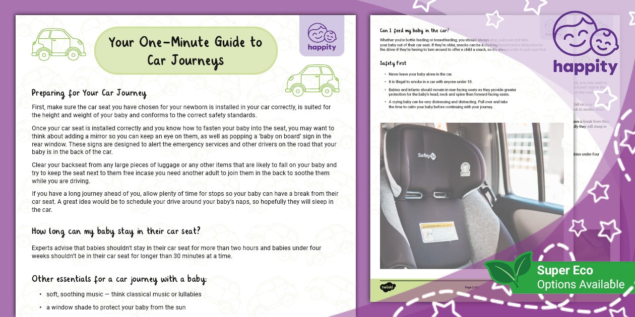 FREE! - Your One-Minute Guide to Car Journeys (teacher made)