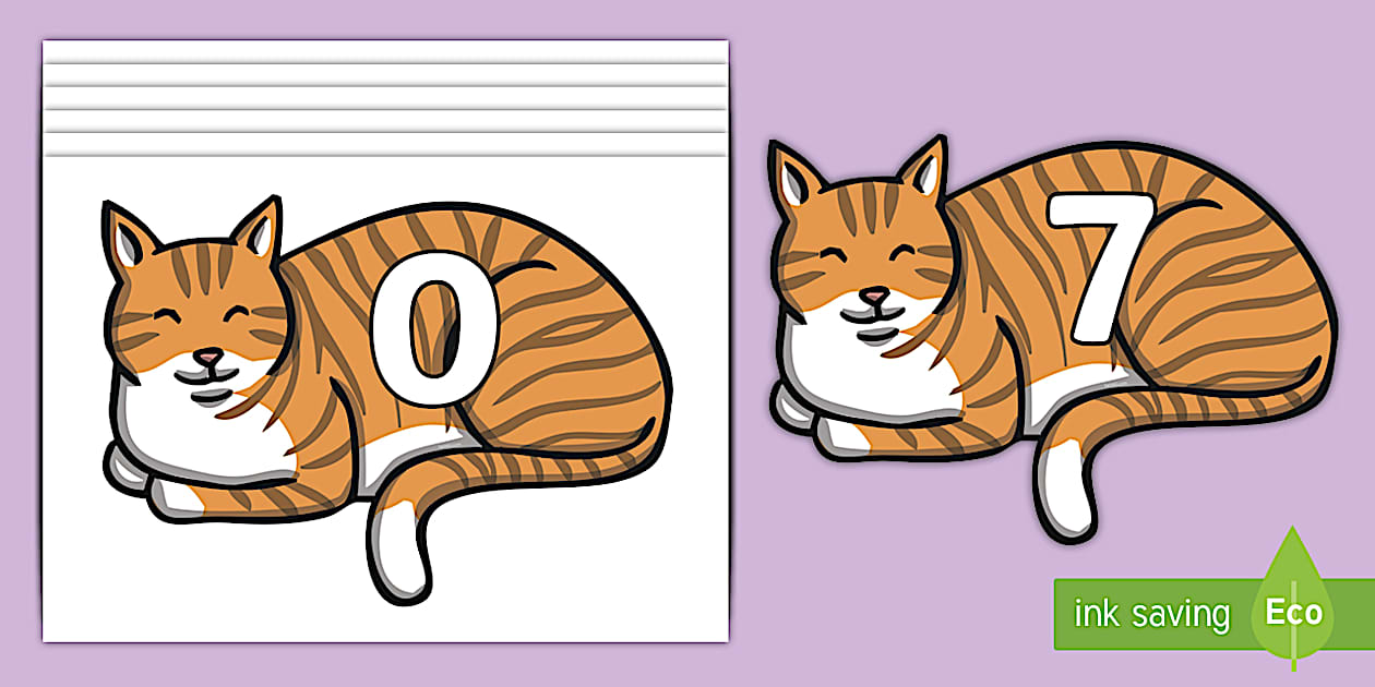 Numbers 0-31 on Cats (Hecho por educadores) - Twinkl