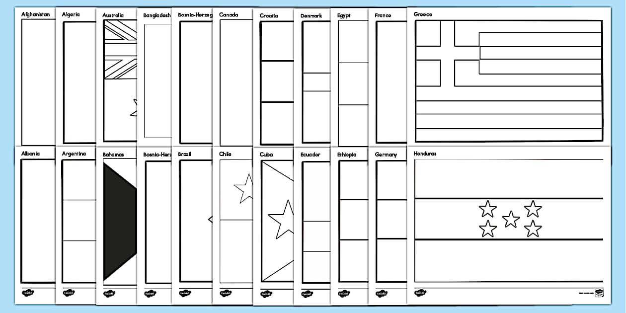 Coloring Flags | Geography Resource | Twinkl USA - Twinkl
