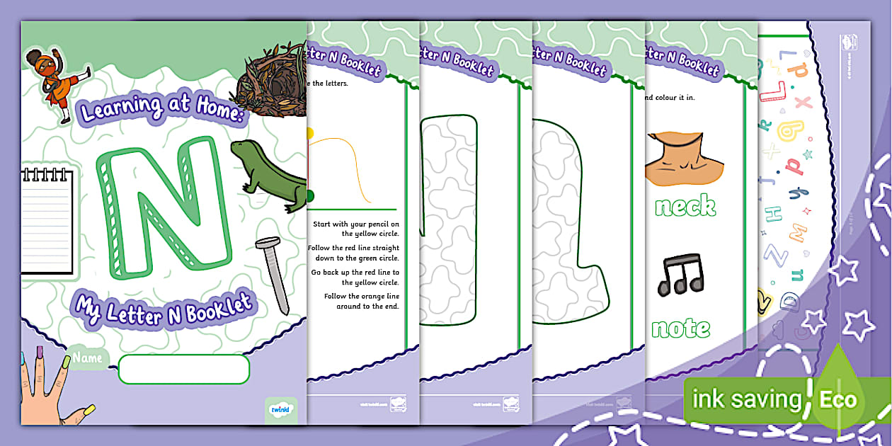 Learning at Home: My Letter N Activity Booklet - Twinkl