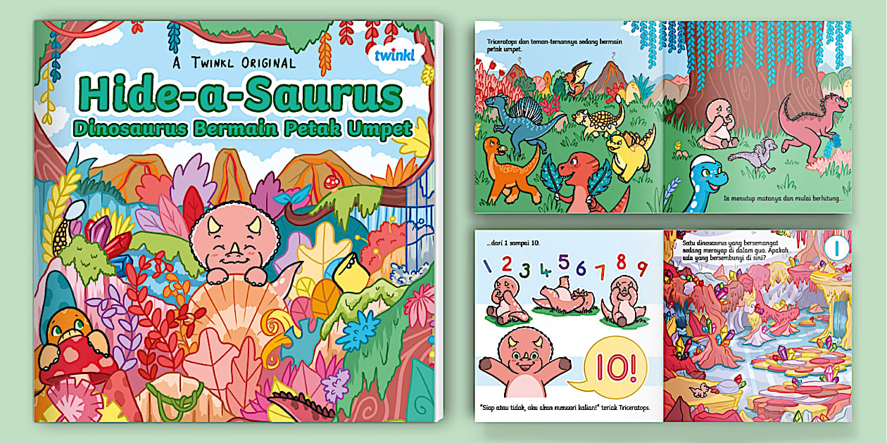 eBook Hide-a-Saurus: Dinosaurus Bermain Umpet (teacher made)