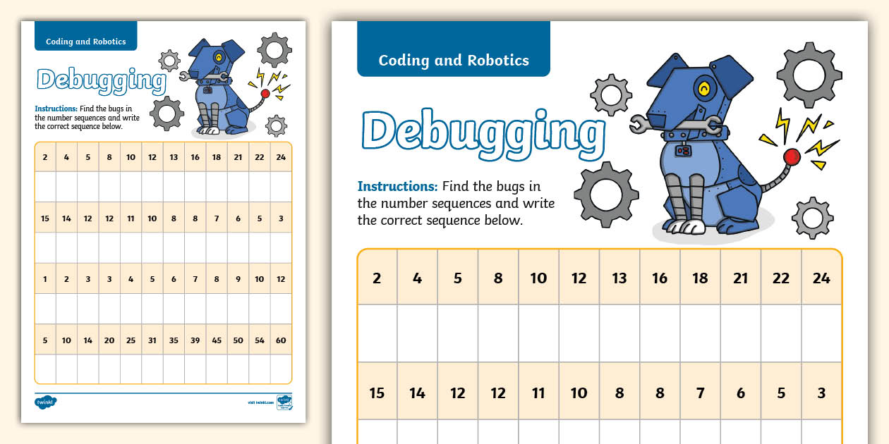 Robotics And Coding Patterns Debugging Number Patterns