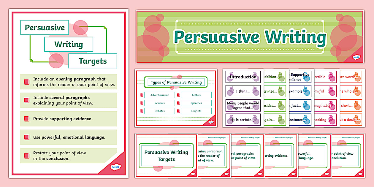 Persuasive Writing Poster Pack - CfE (Second) (teacher made)